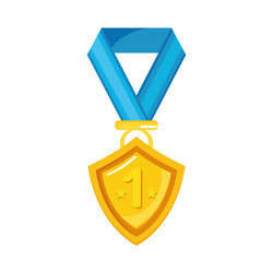 Winner shield medal Royalty Free Vector Image - VectorStock