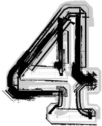 Abstract font number 4 Royalty Free Vector Image