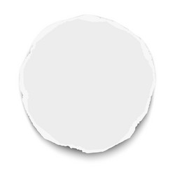 Circular torn paper wisp with soft shadow Vector Image