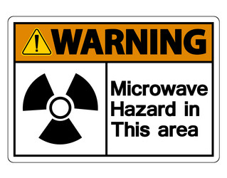 Danger microwave hazard sign on white background Vector Image