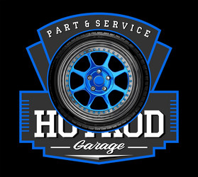 Car wheel with wings template for design needs Vector Image