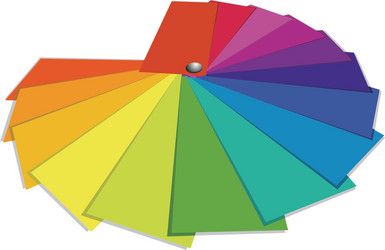 24 parts color wheel with numbers cmyk amount Vector Image