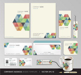 Corporate identity business set design Royalty Free Vector
