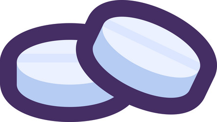 Flat outline hazardous waste drug icon Royalty Free Vector