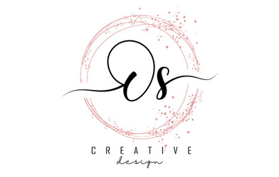 Creative white letters os o s logo with leading Vector Image