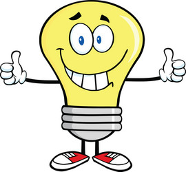 Cartoon light bulb Royalty Free Vector Image - VectorStock