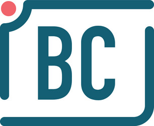 Initial letter cb camera logo design template Vector Image