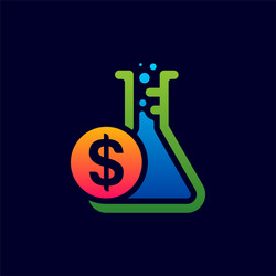 Money lap logo design concept Royalty Free Vector Image