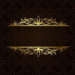 Ornate gold border Royalty Free Vector Image - VectorStock