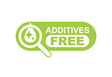 Additives free icon no added Royalty Free Vector Image