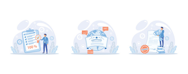 Business people meeting quality control standards Vector Image