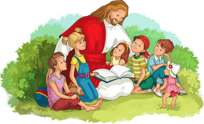 Child Reading Bible Clipart