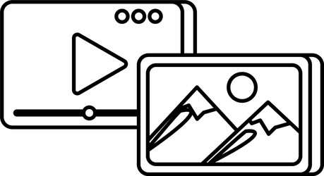 Media player template with play button and picture