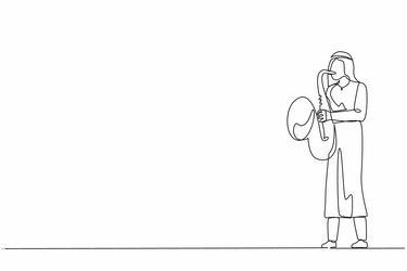 Continuous line drawing of jazz musicians playing Vector Image