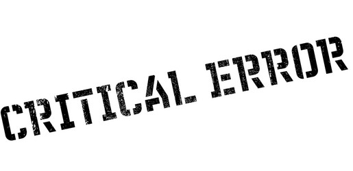 Critical error stamp Royalty Free Vector Image