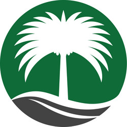 Palm tree sticker isolated on white background Vector Image