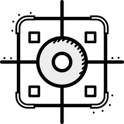 Digital virtual game with shooting cursor Vector Image