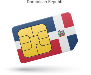 Flags of dominican republic and south Royalty Free Vector