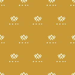 Gold tribal geometric seamless pattern Royalty Free Vector