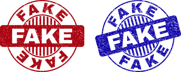 Grunge myth textured round watermarks Royalty Free Vector