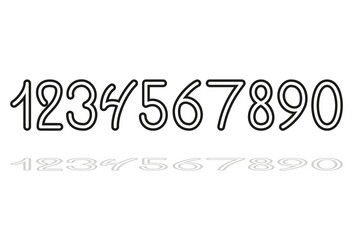 Hand drawing numbers Royalty Free Vector Image