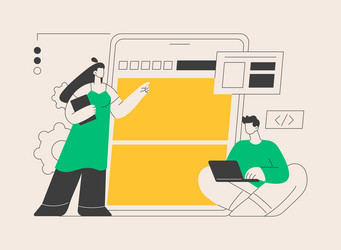 Microsite development abstract concept Royalty Free Vector