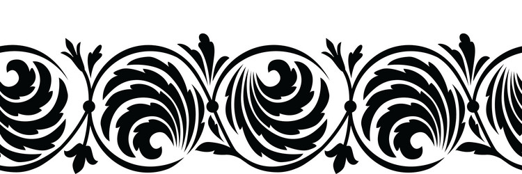 Seamless horizontal border Royalty Free Vector Image