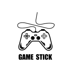 Simple and cool free game stick icon logo Vector Image