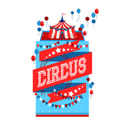 Frame with circus tent Royalty Free Vector Image