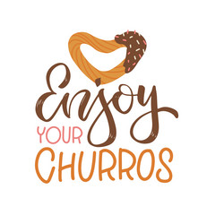 Churros - lettering concept with sticks Royalty Free Vector