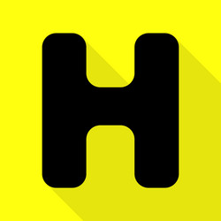 Letter h sign design template element black icon Vector Image