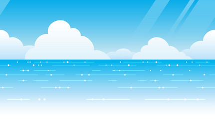 Seamless ocean view background Royalty Free Vector Image