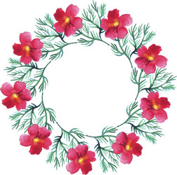 Flower wreath Royalty Free Vector Image - VectorStock