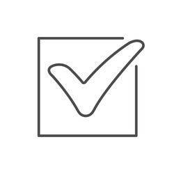 Orange checkbox icon Royalty Free Vector Image