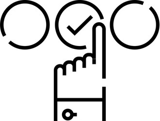 Computer test line icon concept sign outline Vector Image