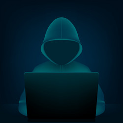Hacker in dark Royalty Free Vector Image - VectorStock