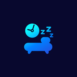 Sleep time clock icon countdown future day night Vector Image