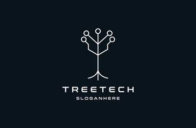 Tree tech leaf Royalty Free Vector Image - VectorStock