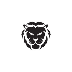 Beast lion mane mascot icon logo design Royalty Free Vector