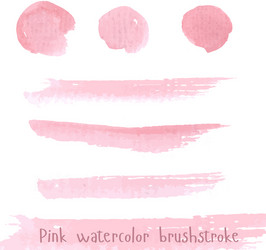 Brushstroke watercolor pastel art pink line Vector Image