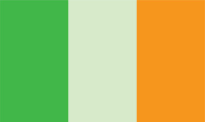 Ireland flag cartoon Royalty Free Vector Image