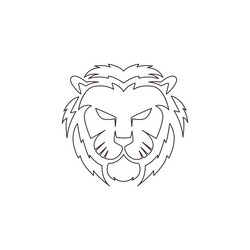 Beast lion mane mascot icon logo design Royalty Free Vector