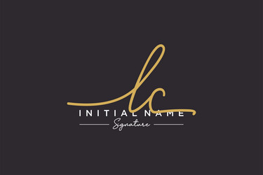 Initial lc signature logo template hand drawn Vector Image