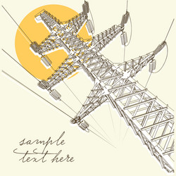 Power transmission line set Royalty Free Vector Image