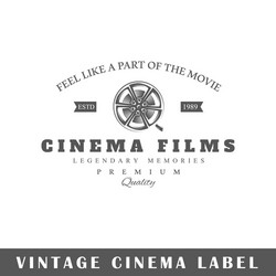 Set of vintage cinema labels Royalty Free Vector Image