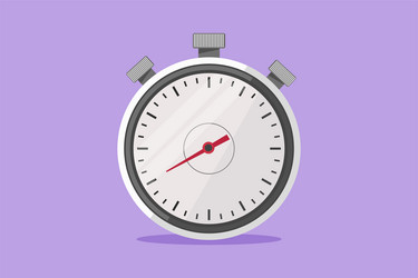 Cartoon flat style drawing stopwatch special Vector Image