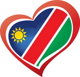 Namibia flag on a white Royalty Free Vector Image