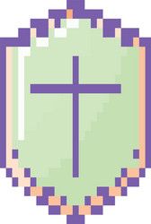 Contour video game shield protection Royalty Free Vector
