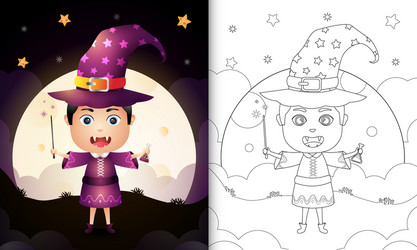 Witch Coloring Book Vector Images (over 2,100)