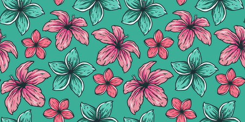 Plant summer exotic tropical hawaii surf pattern Vector Image